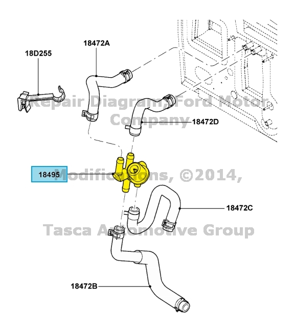 2002 Ford Ranger 2.3 Heater Hose Diagram