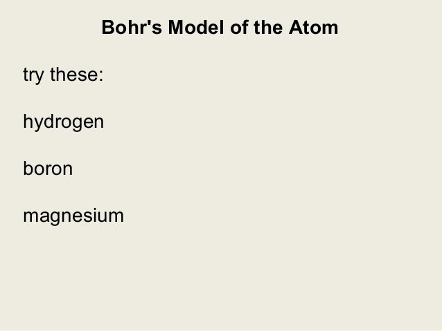 Boron Bohr Diagram