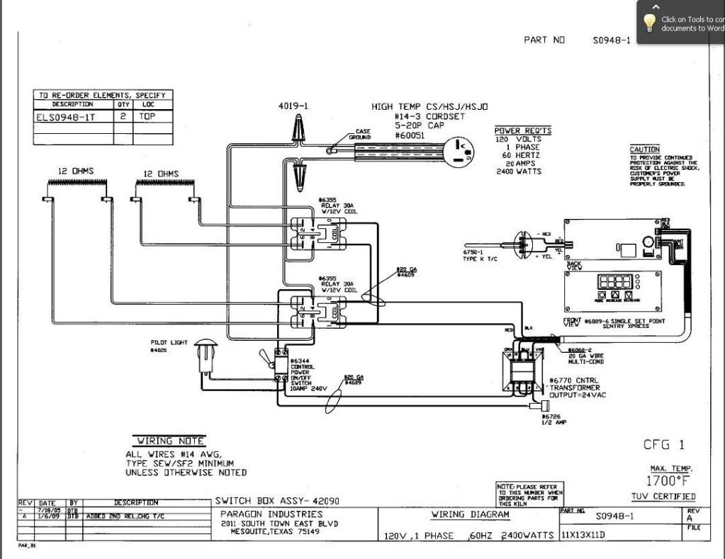 Cress Kiln Relay Wiring Diagram
