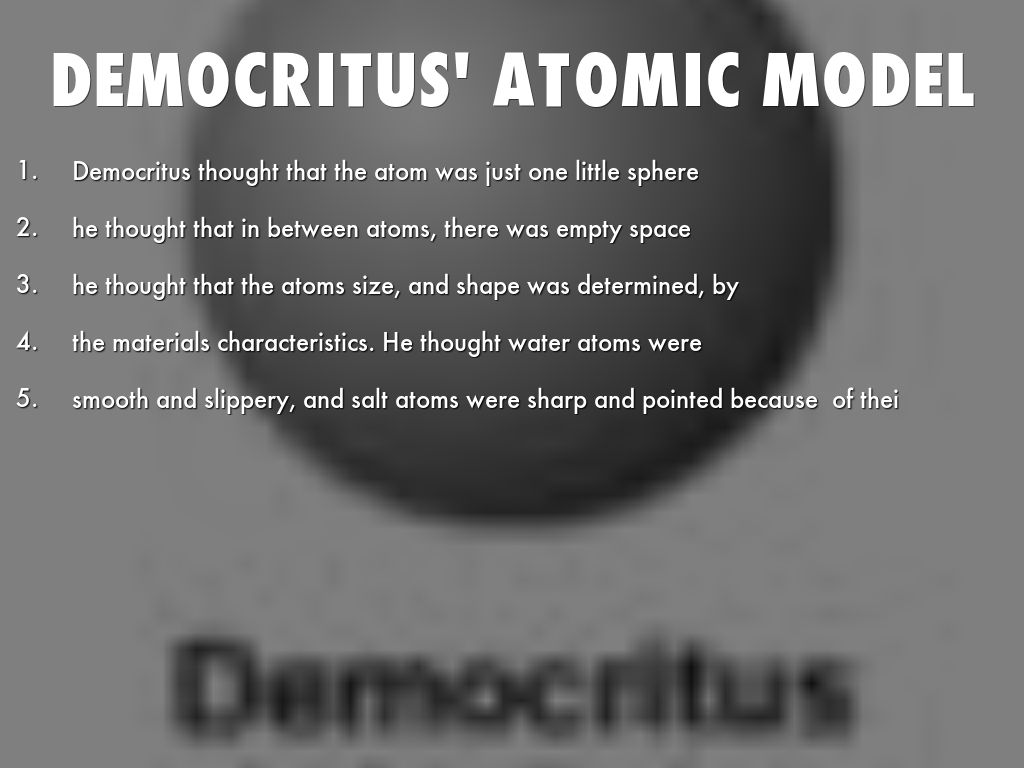 Democritus Atom Model Diagram