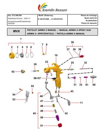 Kremlin Spray Gun Parts Diagram