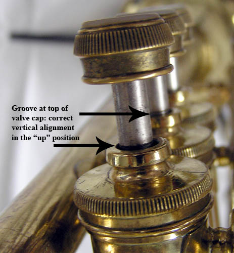 Trumpet Valve Alignment Diagram