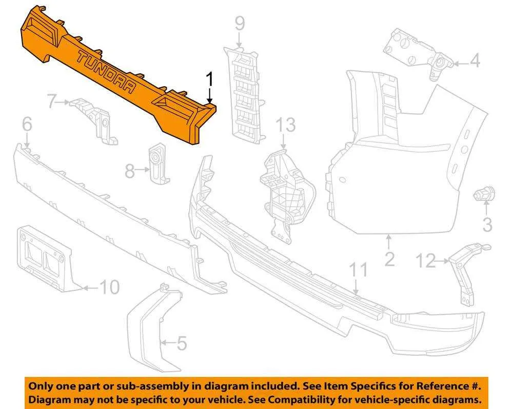 2024 Toyota Tundra Rear Bumper Diagram