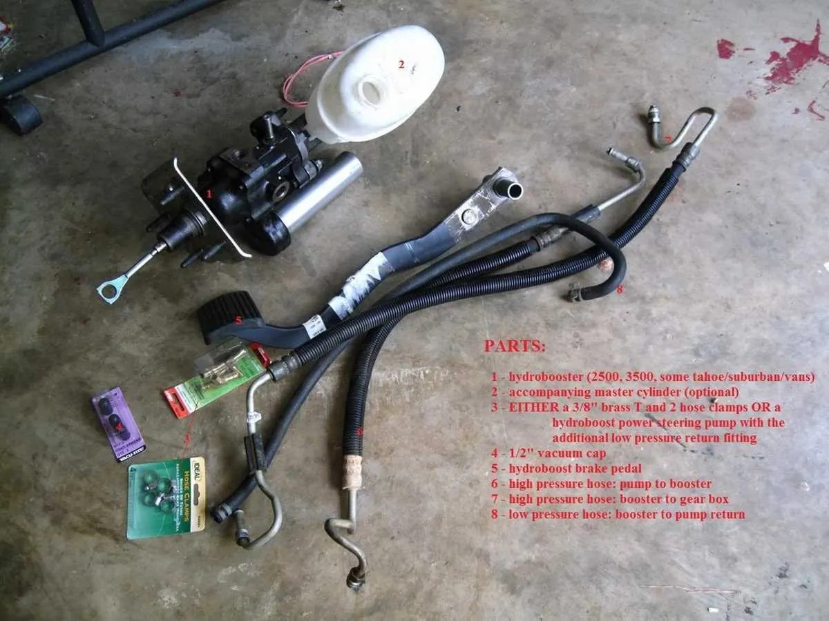 Hydroboost Brake System Diagram and Component Layout