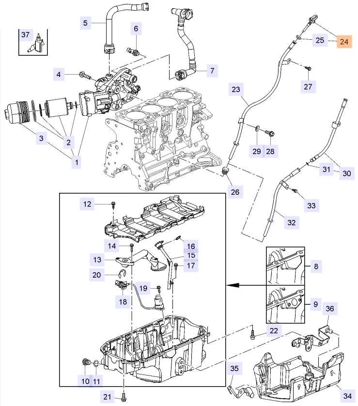 Opel Insignia 2016 Diesel Saloon 2.0 CDTI Engine Diagram