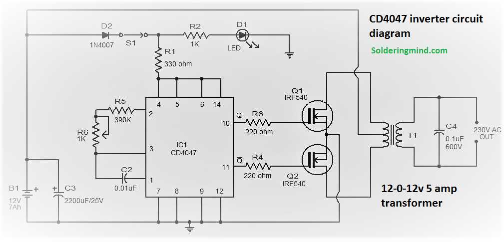 Understanding and Building a DC to AC Inverter Circuit: A Comprehensive ...