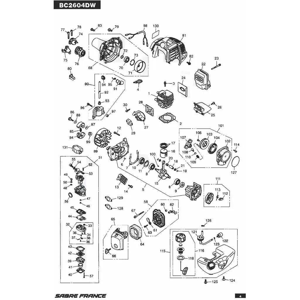 Redmax GZ23N Parts Diagram Breakdown