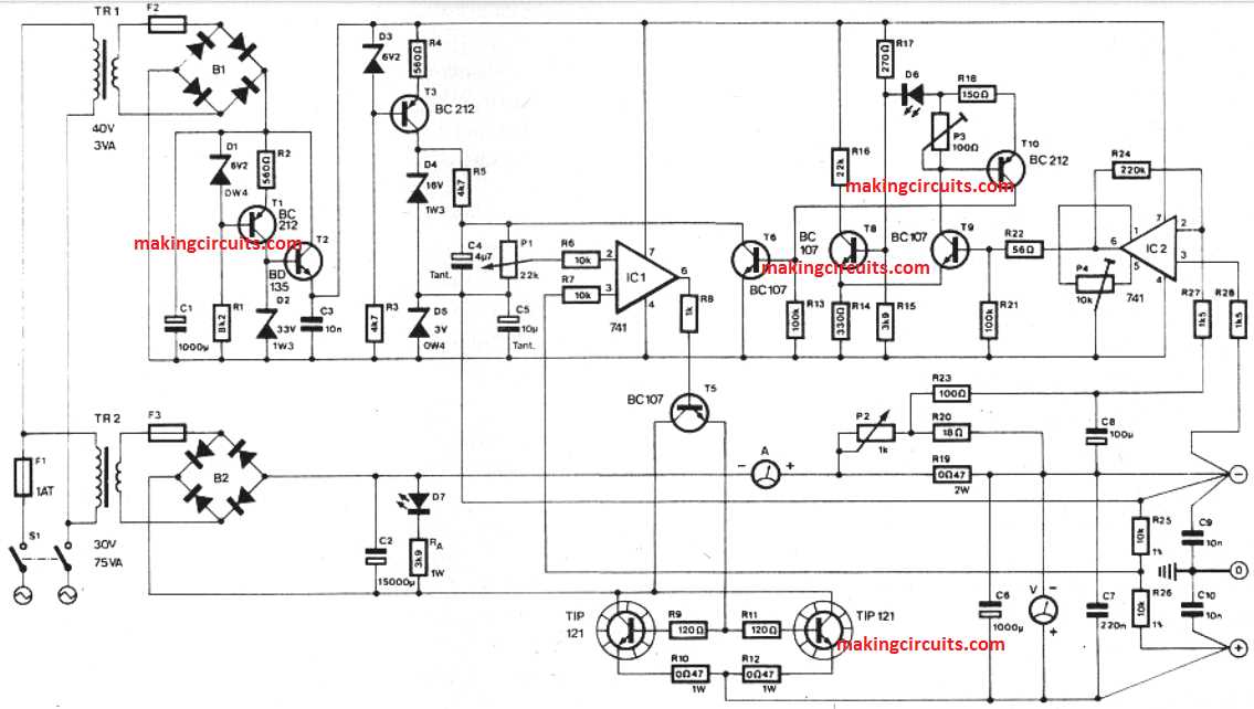 A Step-by-Step Guide to Building a Bench Power Supply Circuit Diagram