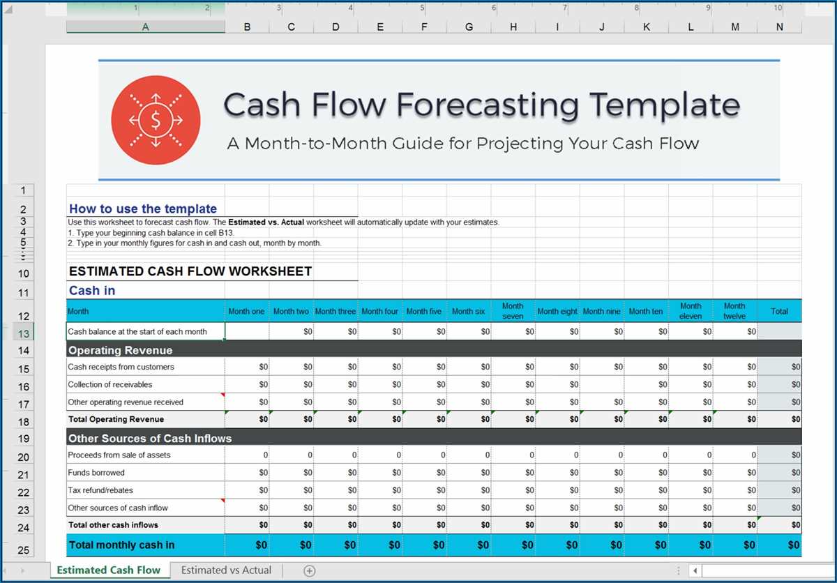 Master Your Finances With A Cash Flow Diagram Excel Template