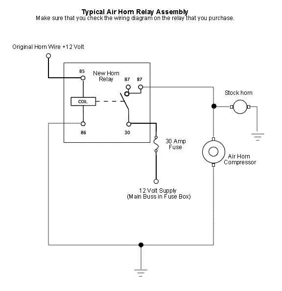 Wiring Diagram for Car Horn System